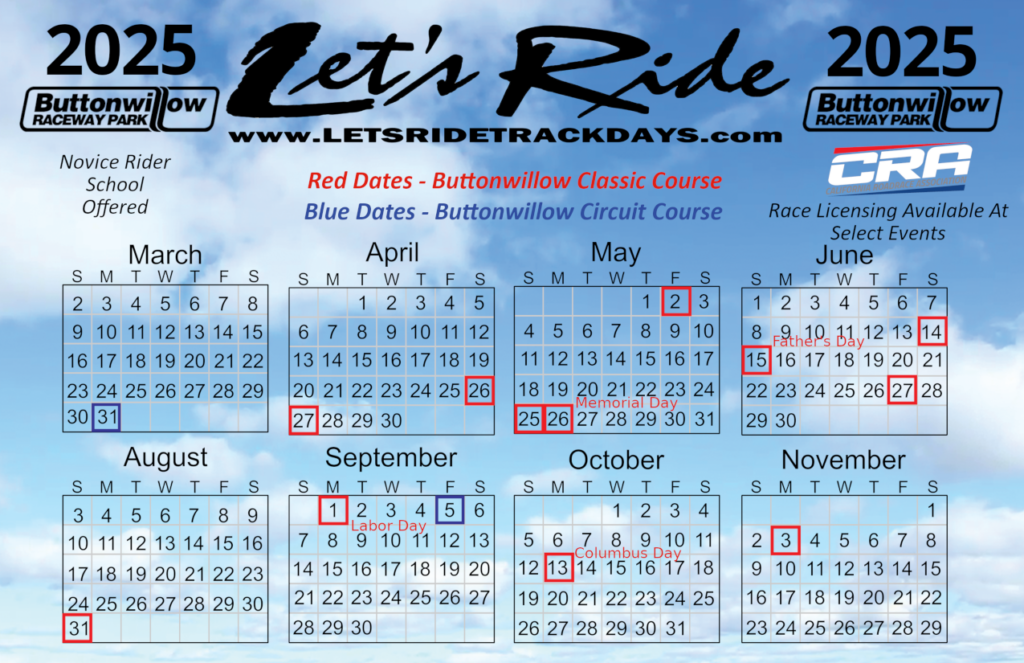 Events and Gift Certificates - Let's Ride Track Days